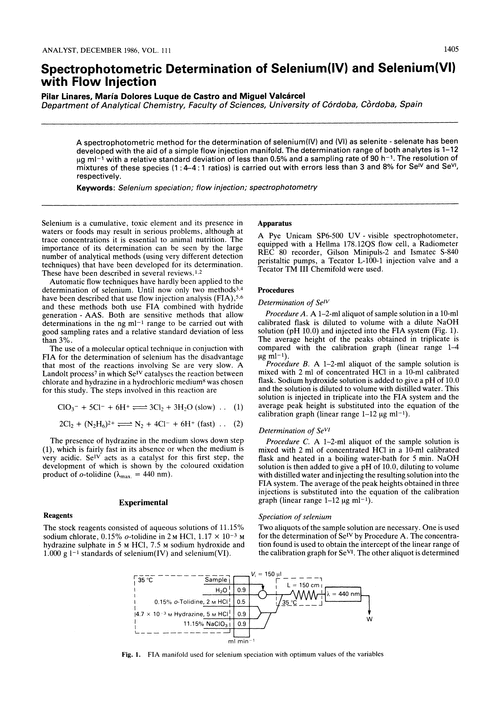 Spectrophotometric determination of selenium(IV) and selenium(VI)with ...