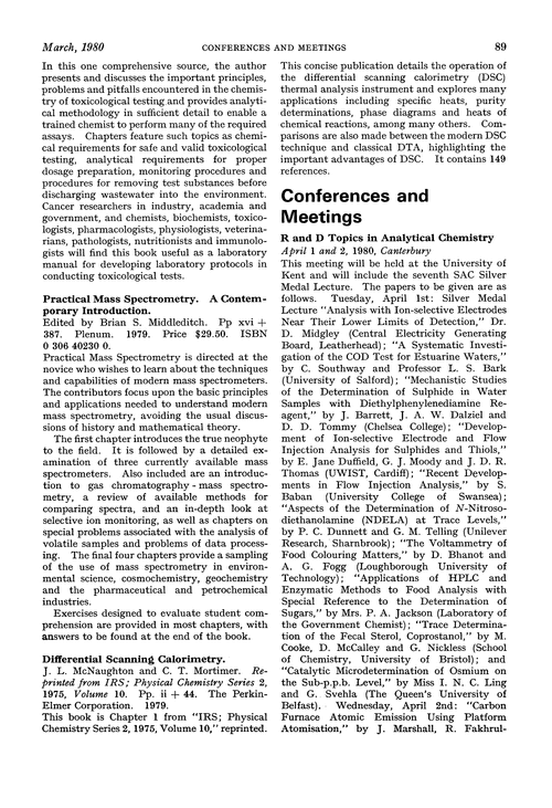 Conferences and meetings - Analytical Proceedings (RSC Publishing)