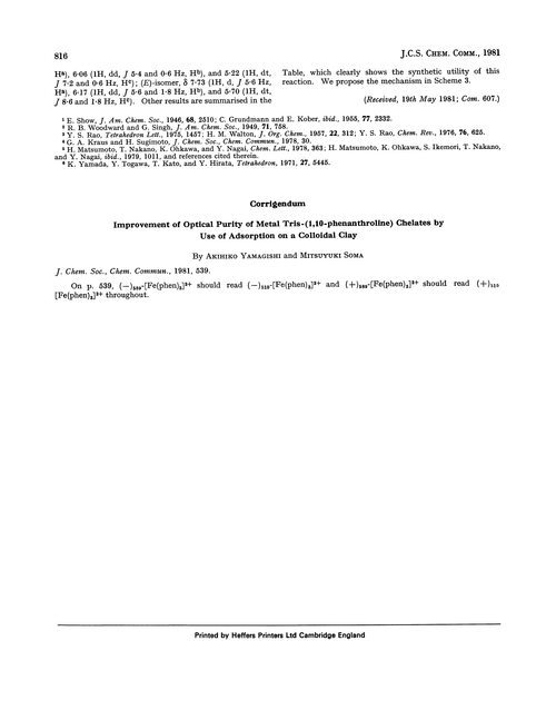 Corrigendum - Journal of the Chemical Society, Chemical Communications ...