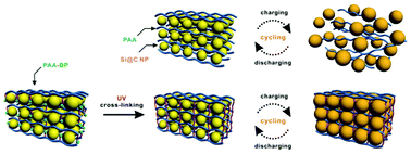 A photo-cross-linkable polymeric binder for silicon anodes in lithium ...