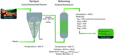 Hydrogen production from biomass by continuous fast pyrolysis and in ...