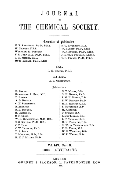 Front matter - Journal of the Chemical Society, Abstracts (RSC Publishing)