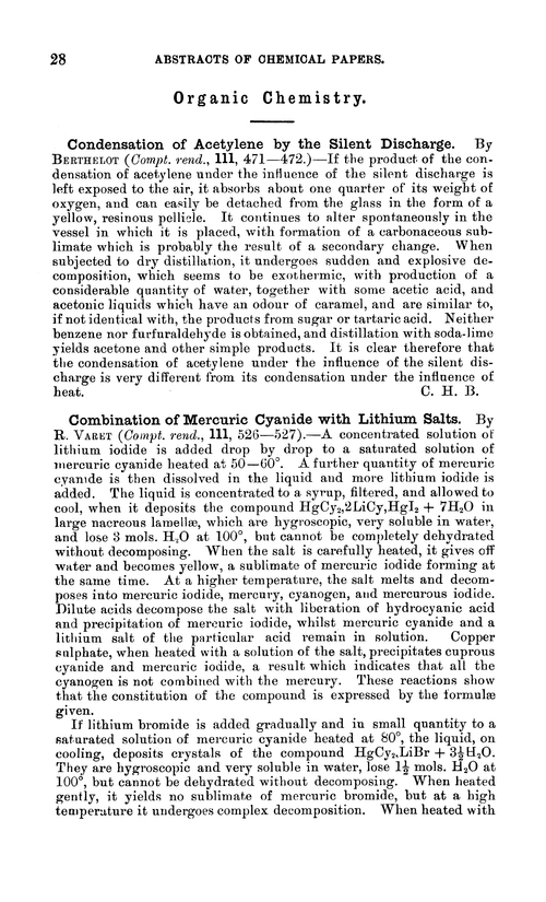 Organic chemistry - Journal of the Chemical Society, Abstracts (RSC ...