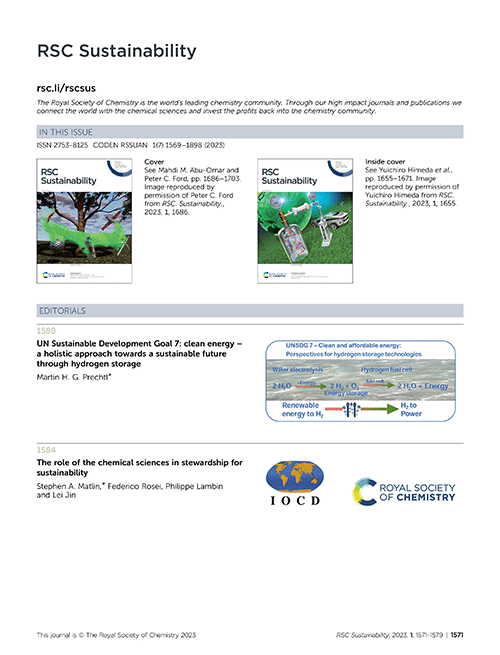 Contents list - RSC Sustainability (RSC Publishing)