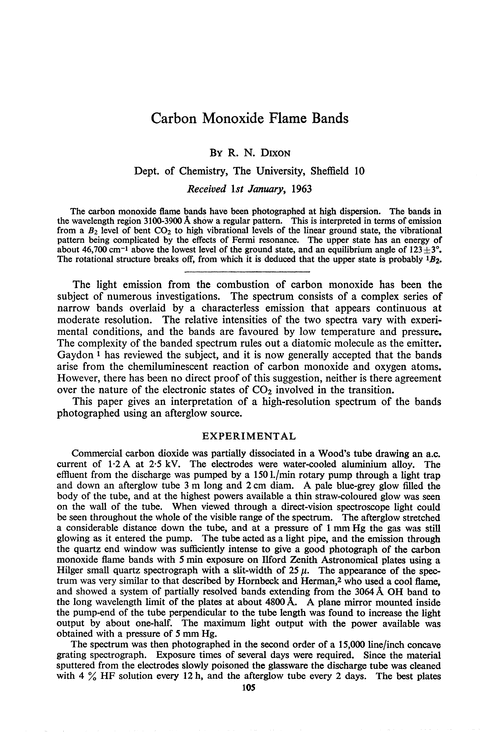 Carbon monoxide flame bands - Discussions of the Faraday Society (RSC ...
