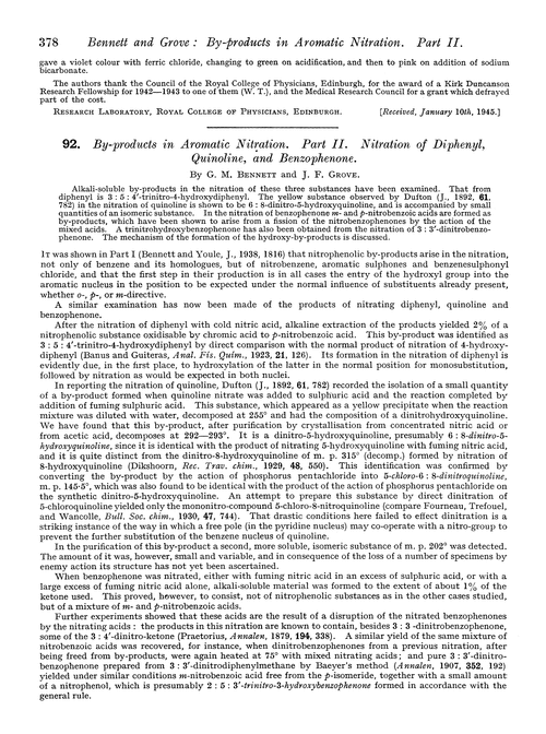 92. By-products in aromatic nitration. Part II. Nitration of diphenyl ...