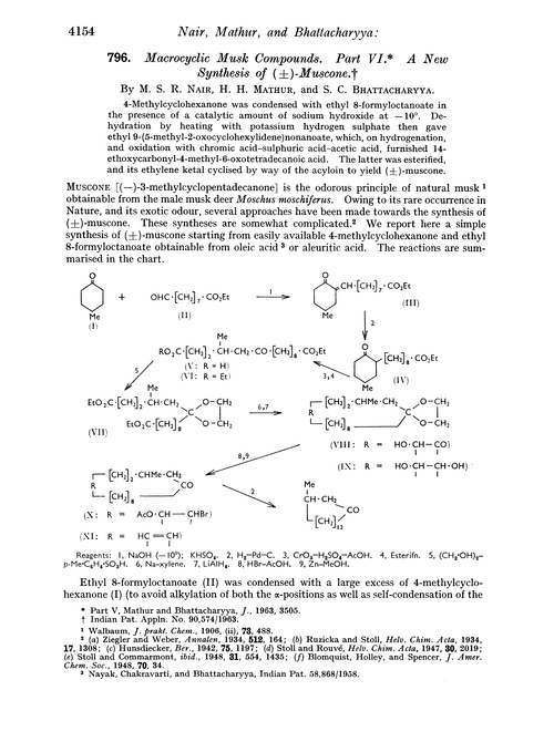 796. Macrocyclic musk compounds. Part VI. A new synthesis of (± ...