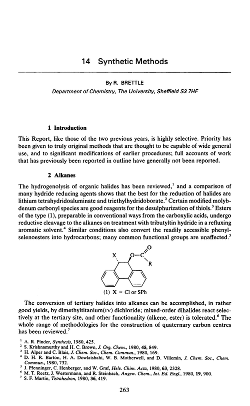 Chapter 14. Synthetic methods - Annual Reports Section "B" (Organic ...