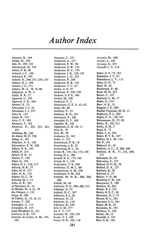 Author index - Annual Reports Section "C" (Physical Chemistry) (RSC ...