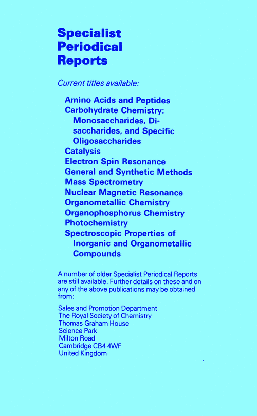 Back cover - Annual Reports Section "C" (Physical Chemistry) (RSC ...