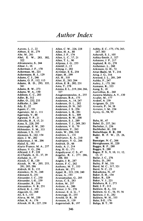Author index - Annual Reports on the Progress of Chemistry, Section A ...