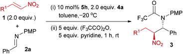 An enantioselective tandem reduction /nitro-Mannich reaction of ...