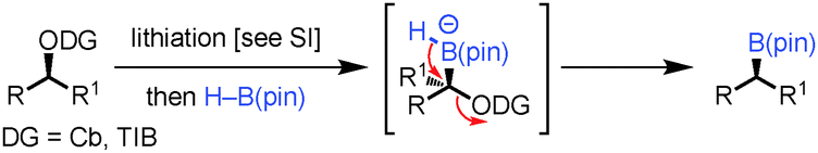Stereospecific conversion of alcohols into pinacol boronic esters using ...