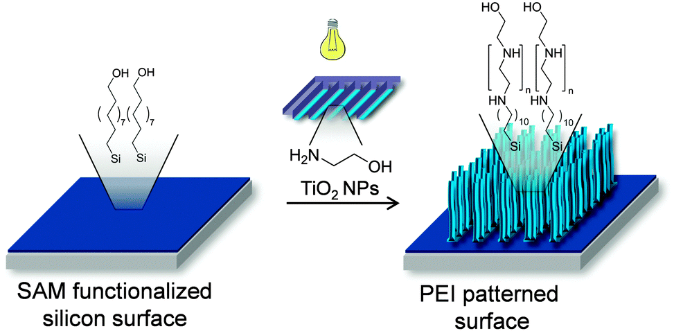 One-step synthesis of patterned polymer brushes by photocatalytic ...