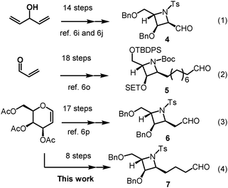 A concise route to the highly-functionalized azetidine precursor: the ...
