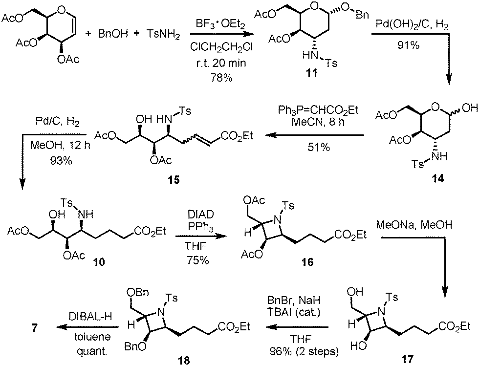 A concise route to the highly-functionalized azetidine precursor: the ...