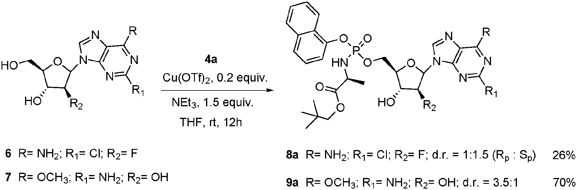 Diastereoselective synthesis of P -chirogenic phosphoramidate prodrugs ...