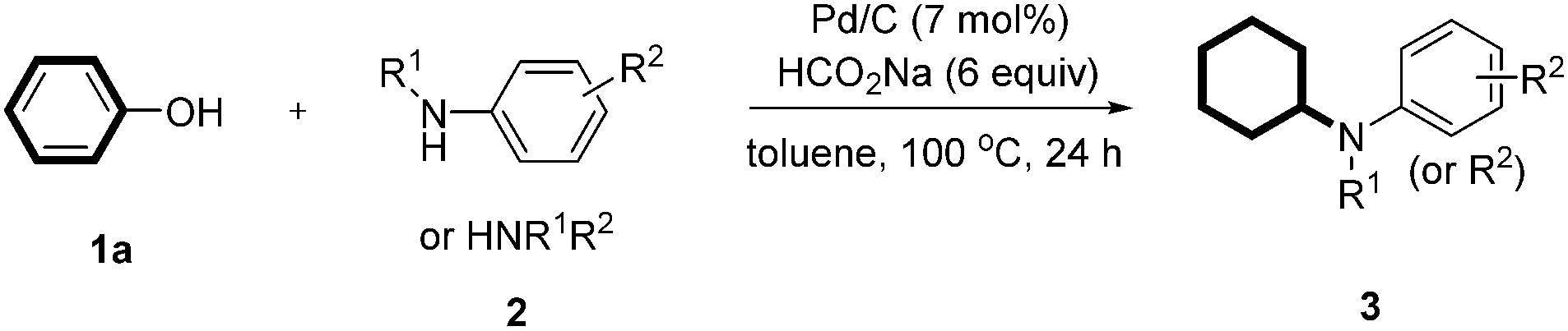 Palladium-catalyzed reductive coupling of phenols with anilines and ...