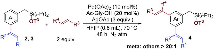Sequential meta -C–H olefination of synthetically versatile benzyl ...