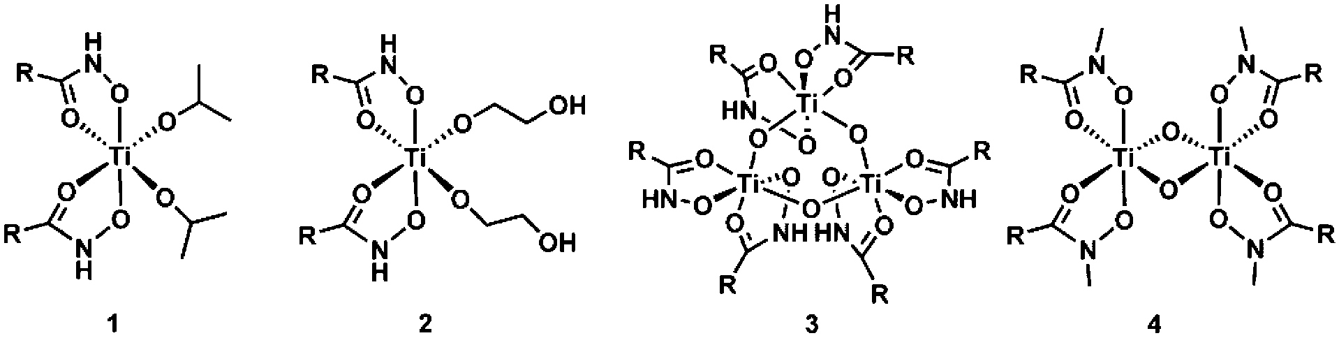 Molecular titanium–hydroxamate complexes as models for TiO 2 surface ...