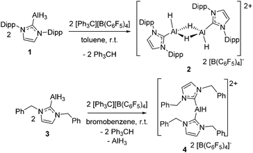 Cationic aluminum hydride complexes: reactions of carbene–alane adducts ...