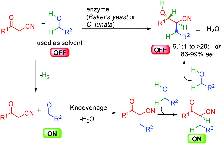 Catalytic enantioselective OFF ↔ ON activation processes initiated by ...