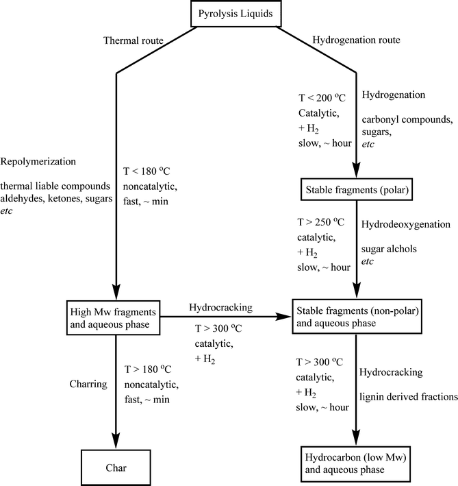 Catalytic hydrotreatment of fast pyrolysis liquids in batch and ...