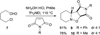 Cascade oxime formation, cyclization to a nitrone, and intermolecular ...