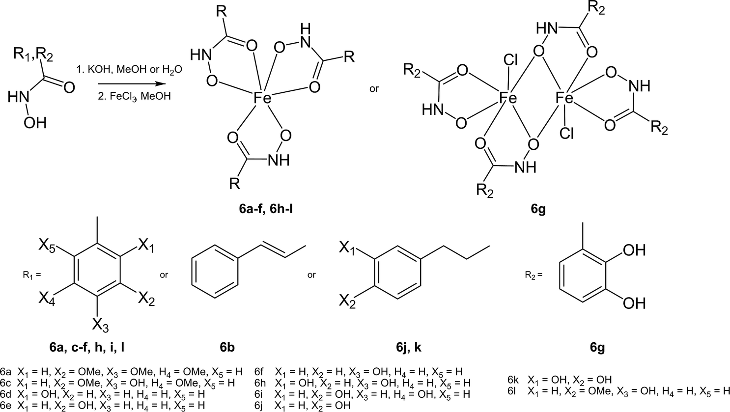 Benzoic hydroxamate-based iron complexes as model compounds for humic ...
