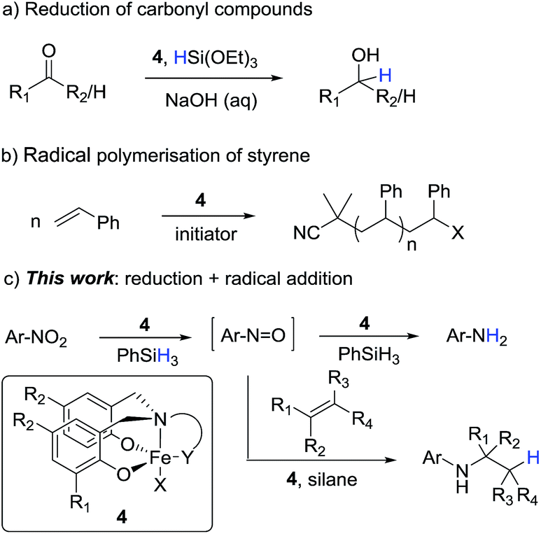 Chemoselective nitro reduction and hydroamination using a single iron ...