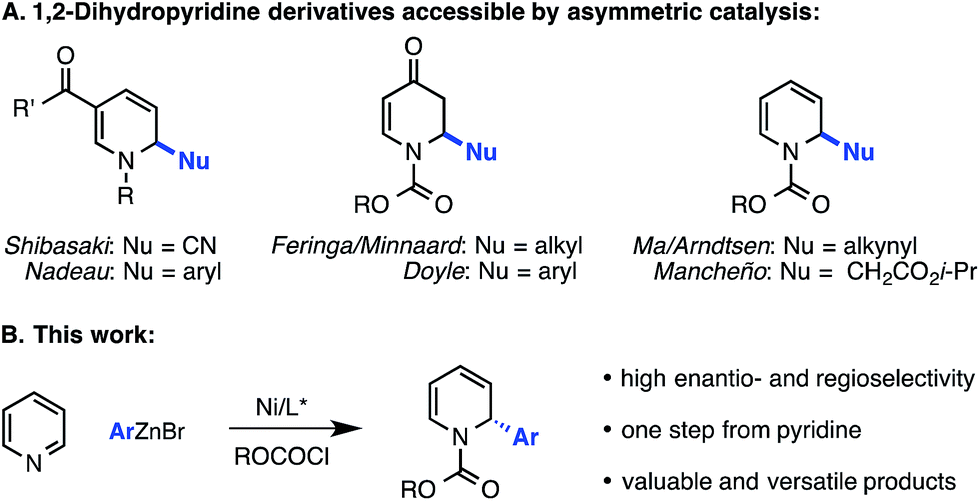 Nickel-catalyzed enantioselective arylation of pyridine - Chemical ...