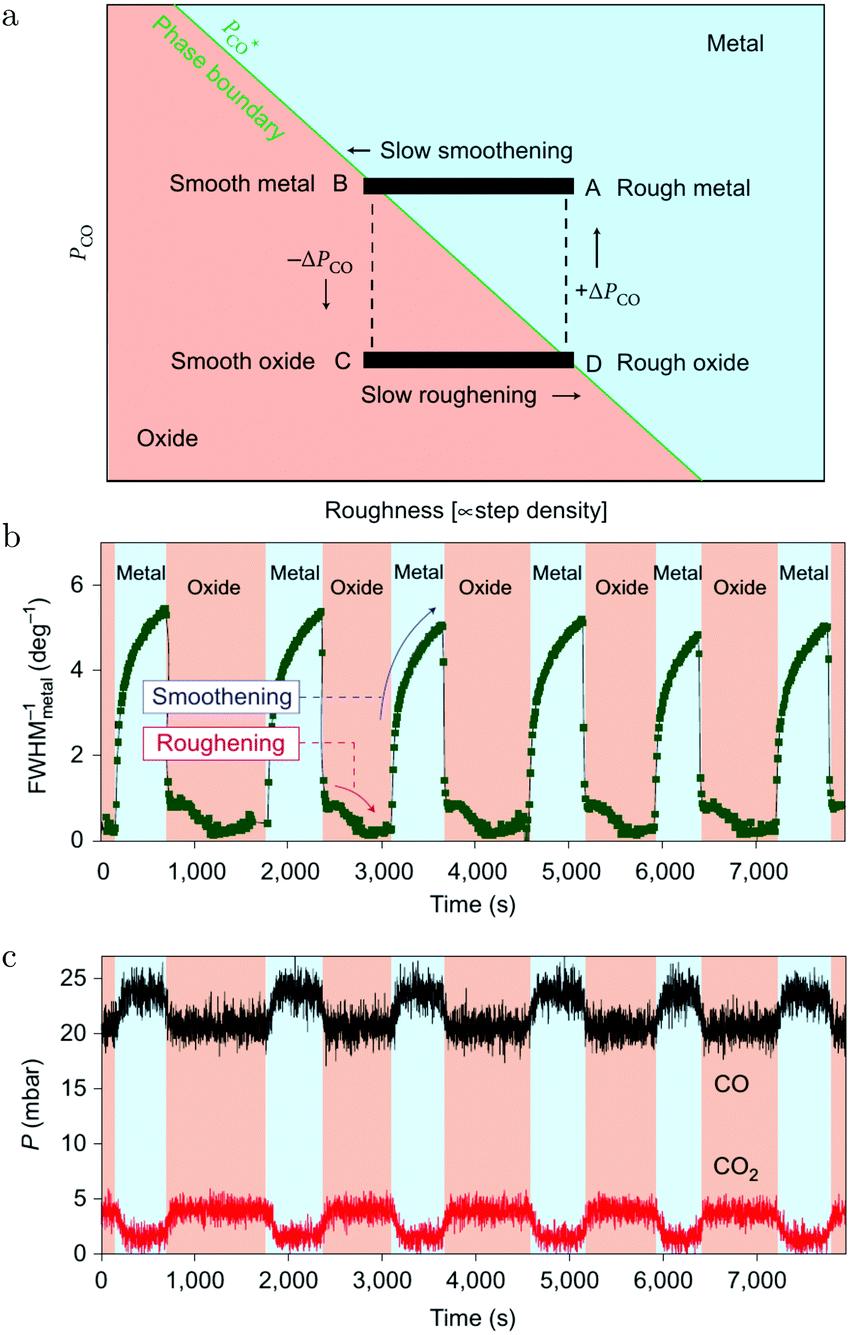 Surface science under reaction conditions: CO oxidation on Pt and Pd ...