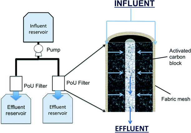 The microbial colonization of activated carbon block point-of-use (PoU ...
