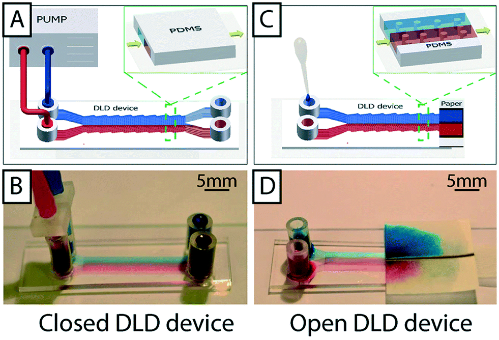 Open channel deterministic lateral displacement for particle and cell sorting - Lab on a Chip ...