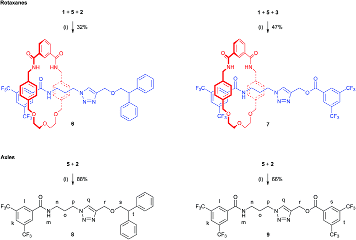 Rapidly accessible “click” rotaxanes utilizing a single amide hydrogen ...