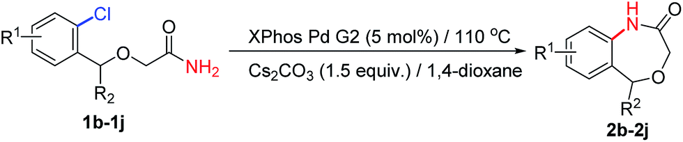 Efficient synthesis of benzene-fused 6/7-membered amides via Xphos Pd ...