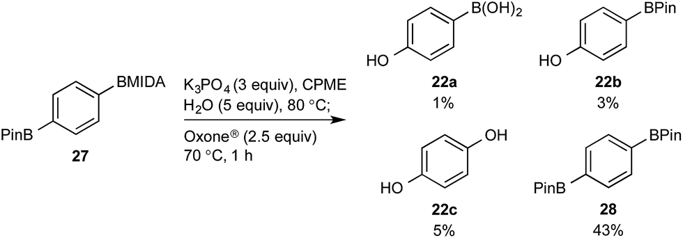 Chemoselective oxidation of aryl organoboron systems enabled by boronic ...