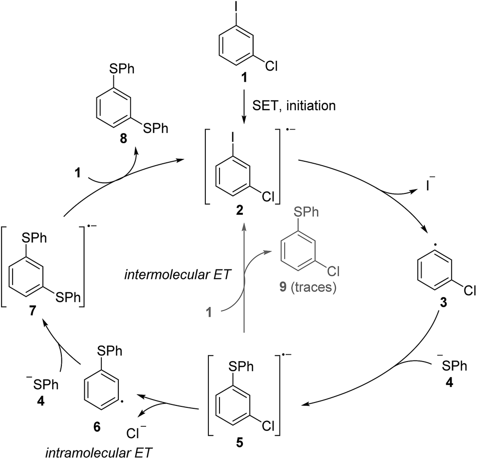 Intra- versus intermolecular electron transfer in radical nucleophilic ...