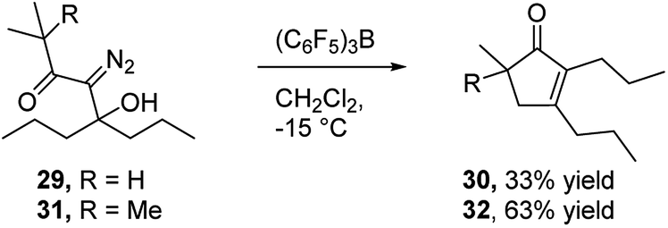 Remote C–H insertion of vinyl cations leading to cyclopentenones ...