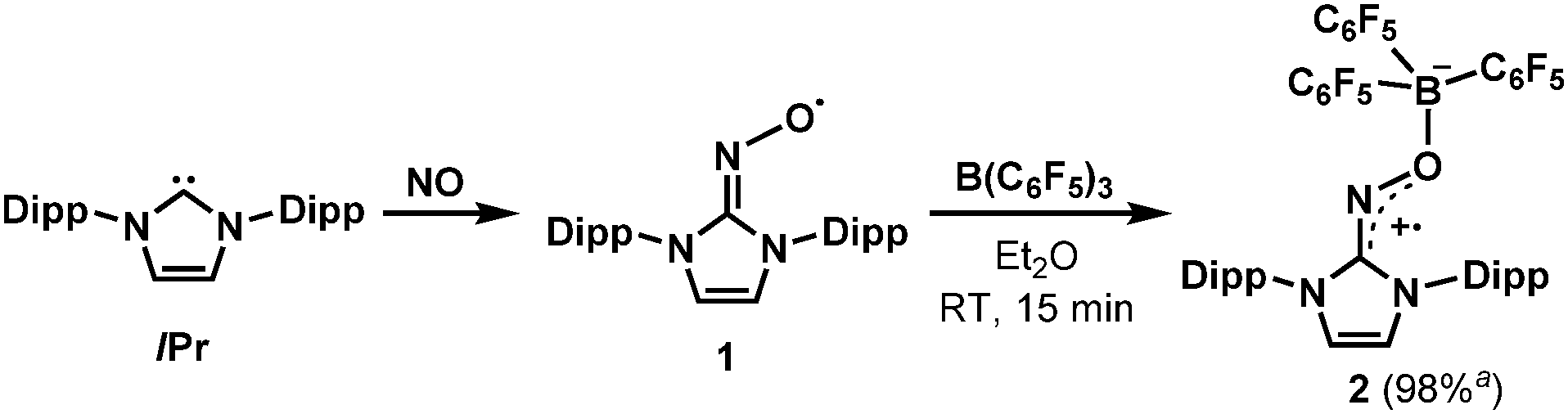 An air-stable N-heterocyclic carbene iminoxyl borate radical zwitterion ...