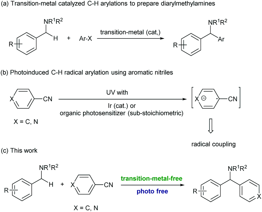 Arylation of benzyl amines with aromatic nitriles - Chemical ...