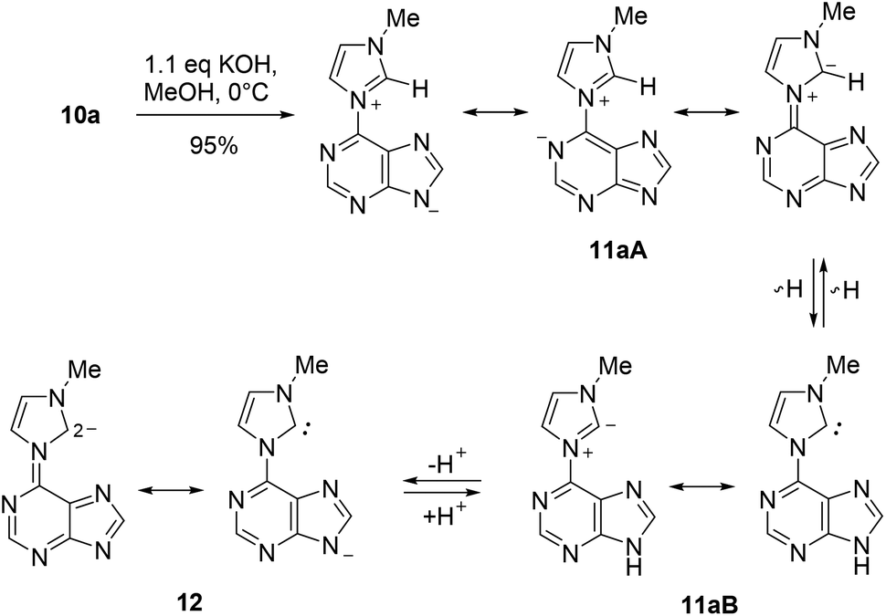 Purine-substituted imidazolium mesomeric betaines and their tautomeric ...