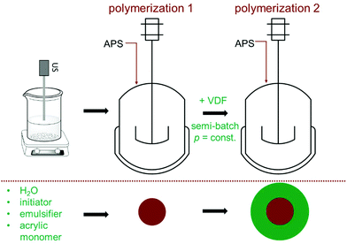Poly(meth)acrylate-PVDF core–shell particles from emulsion ...