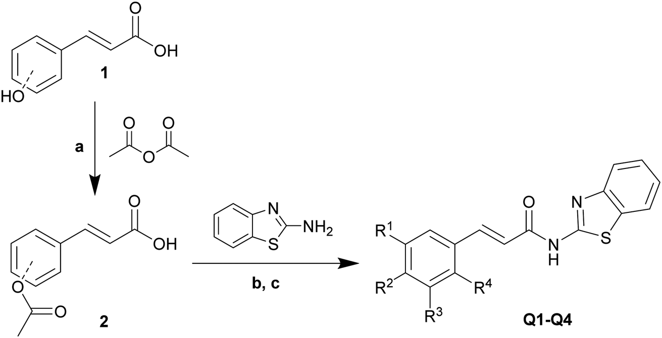 Synthesis of a series of benzothiazole amide derivatives and their ...