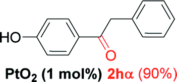 PtO 2 /PTSA system catalyzed regioselective hydration of internal ...