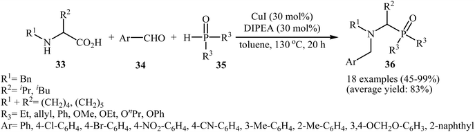 Decarboxylative cross-coupling reactions for P(O)–C bond formation ...