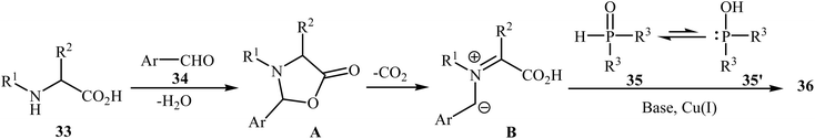 Decarboxylative cross-coupling reactions for P(O)–C bond formation ...