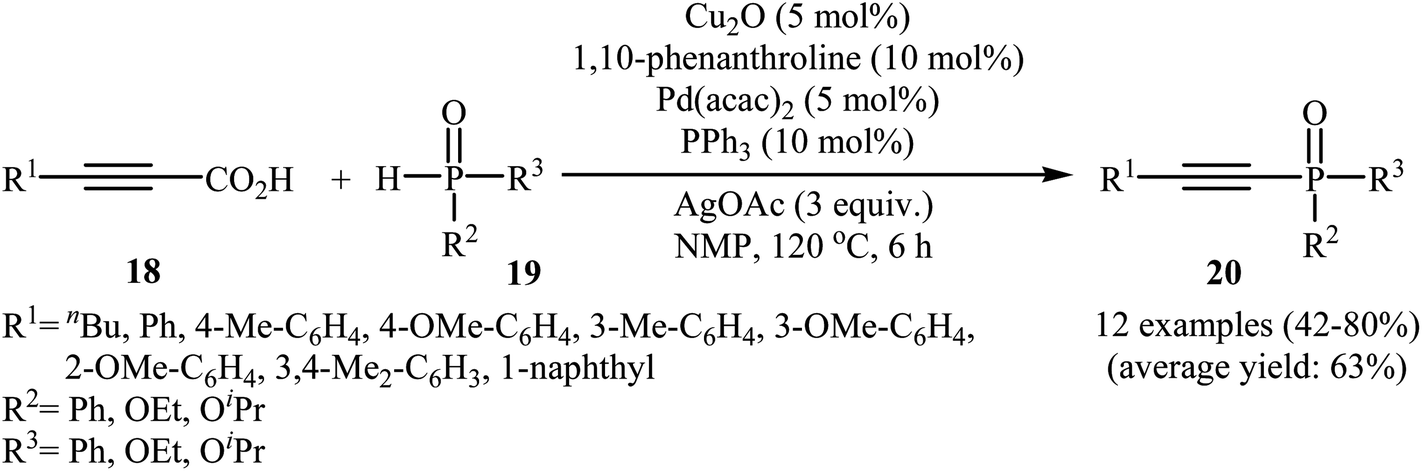 Decarboxylative cross-coupling reactions for P(O)–C bond formation ...