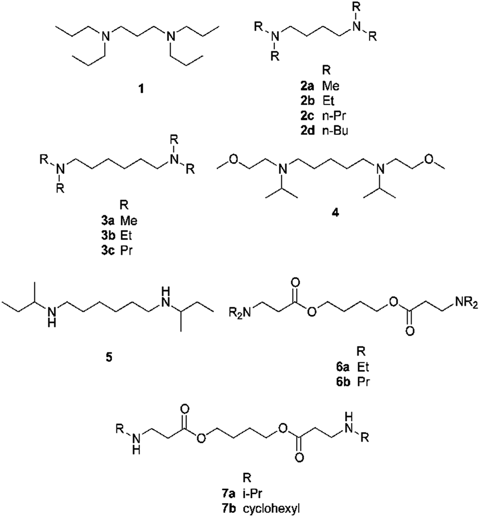 Diamines as switchable-hydrophilicity solvents with improved phase ...