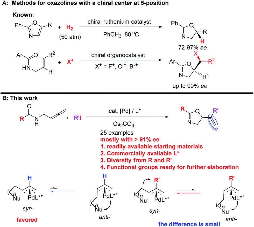 A catalytic highly enantioselective allene approach to oxazolines ...